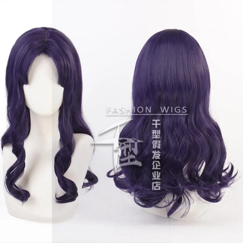 Anime-Eva-Katsuragi-Misato-Cosplay-Wig-Dark-Purple-Curly-Hair-Heat ...