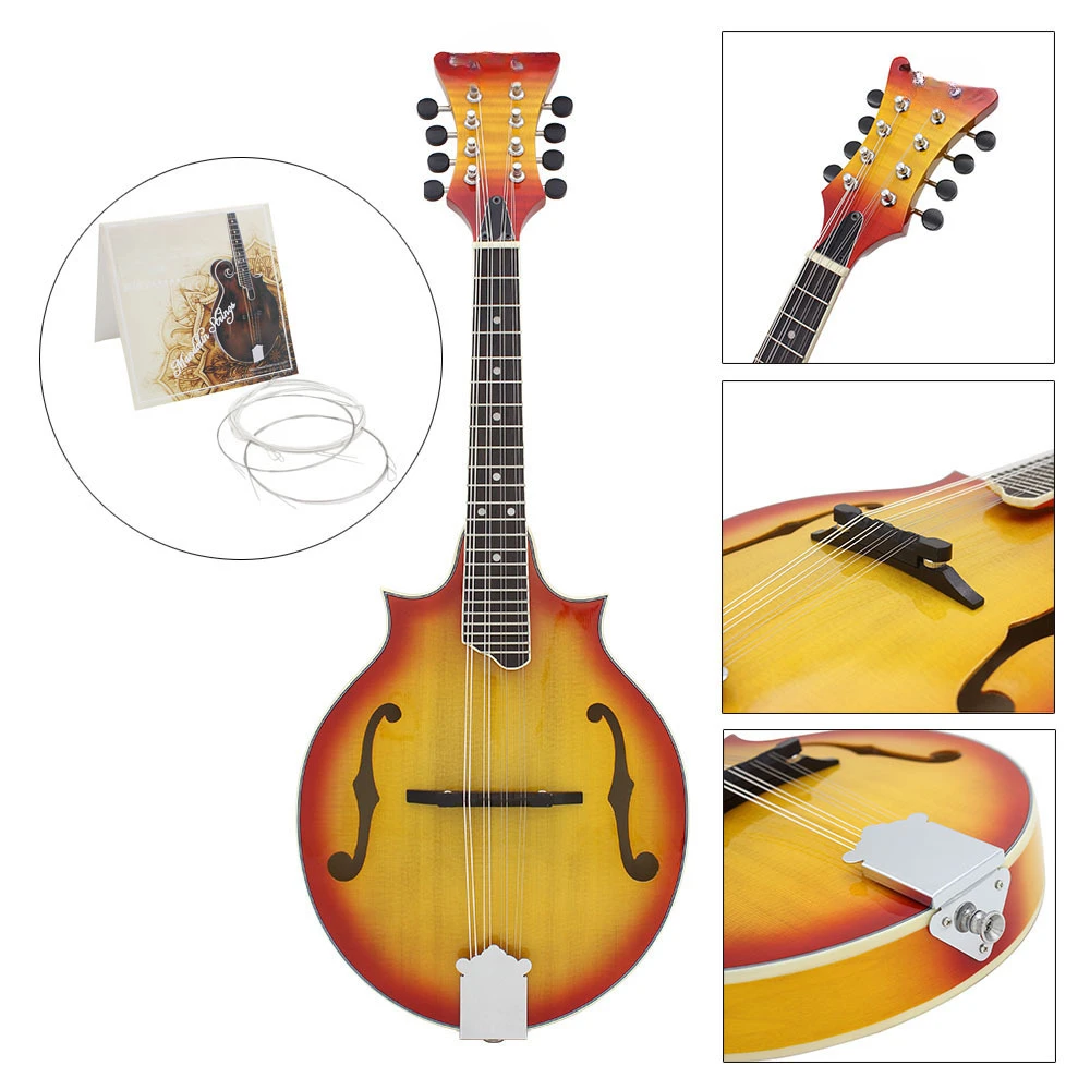 M100 Bronze Wound Octave Mandolin String Set of 8 Mandolin Strings ...