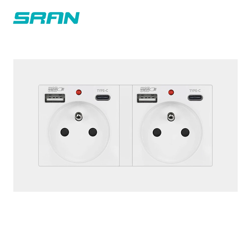 SRAN-EU-France-Standards-Grounded-Wall-Usb-c-socket-16A-250V-Quality ...