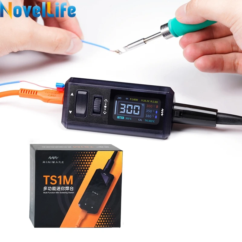 TS1M Mini Soldering Station Portable Digital Welding Iron Adjustable ...