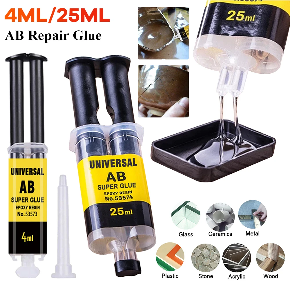 25-4ml-Epoxy-Resin-Ab-Glue-Glass-Metal-Ceramic-Wood-Waterproof-Sealant ...