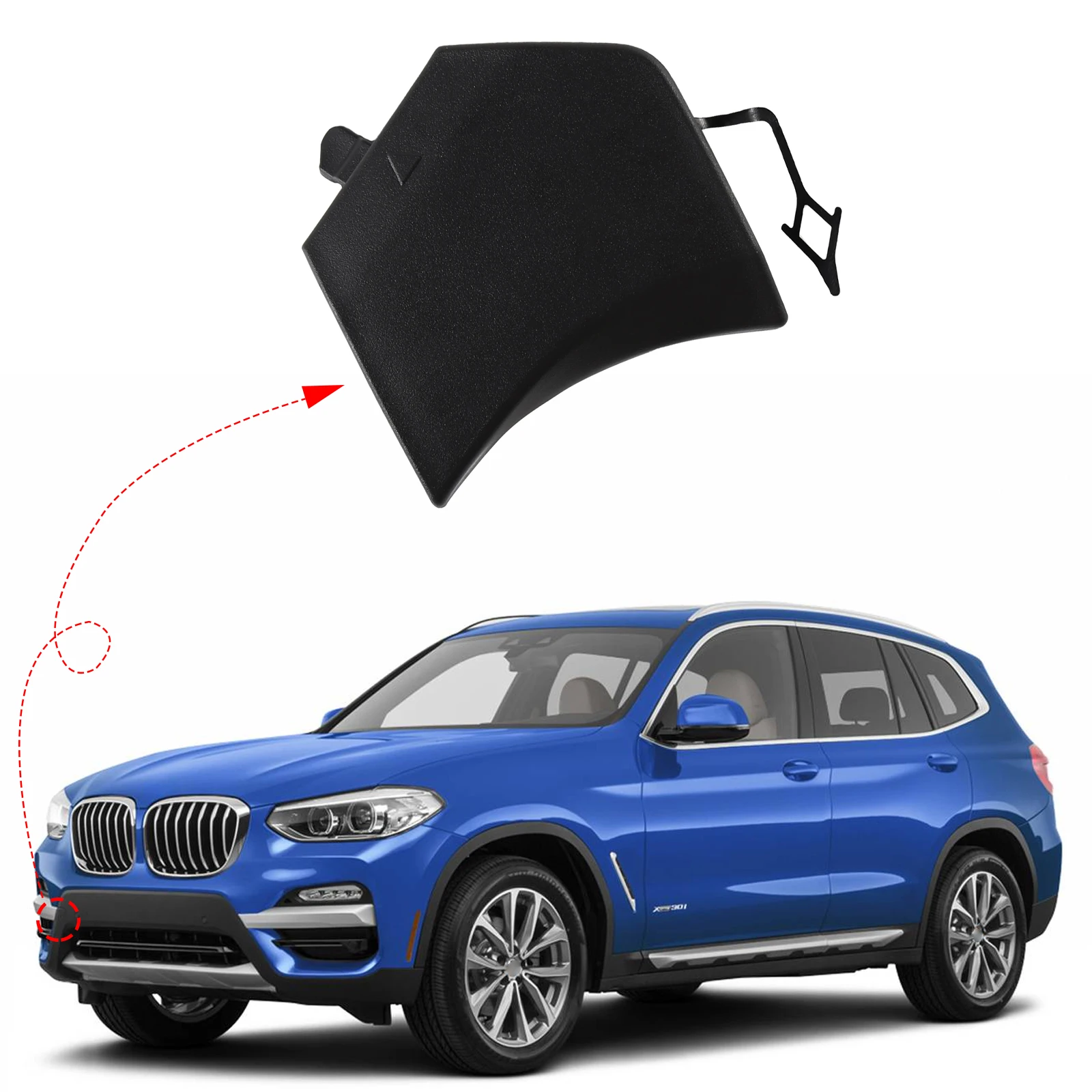 Front-Bumper-Tow-Hook-Cover-Cap-Towing-Eye-For-BMW-X3-G01-G08 ...