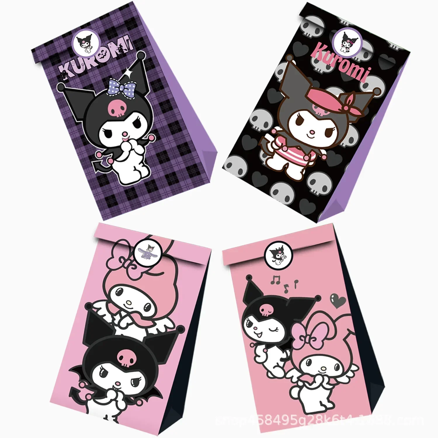 New-12pcs-Kuromi-Themed-Gift-Bag-Birthday-Party-Decorative-Paper-Bag ...