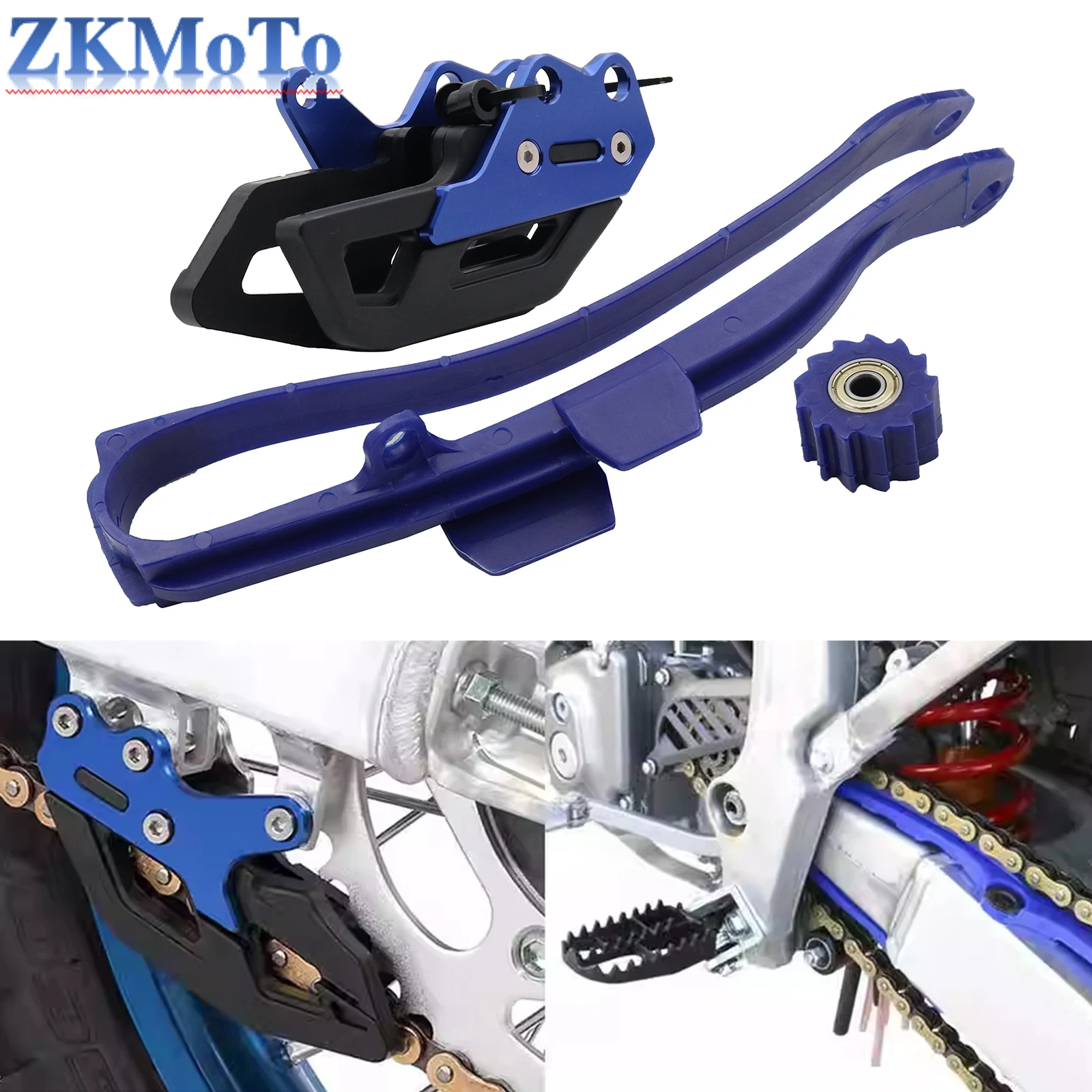 Motorcycle Aluminum Chain Swingarm Chain Guide Slider Roller For YAMAHA ...