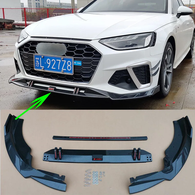 A4-B9-5-B10-S4-S-Line-Sport-Bumper-Front-Lip-Spoiler-Apron-For-Audi ...