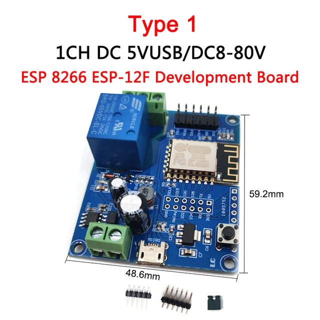 1 2 4 8 Channel ESP8266 Wireless WIFI DIY Arduin Tasmota Relay Module ESP-12F Development Board ...