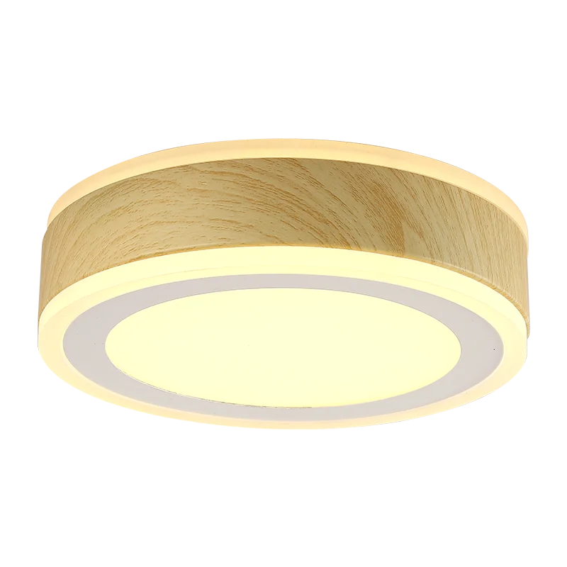 Nordic-LED-Round-Log-Ceiling-Lamp-Walnut-Simple-Corridor-Lamps-Lighting ...
