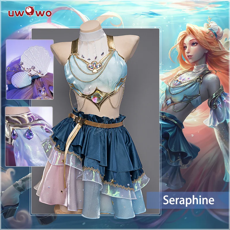 UWOWO-Disfraz-de-Seraphine-League-of-Legends-traje-de-Cosplay-LOL ...