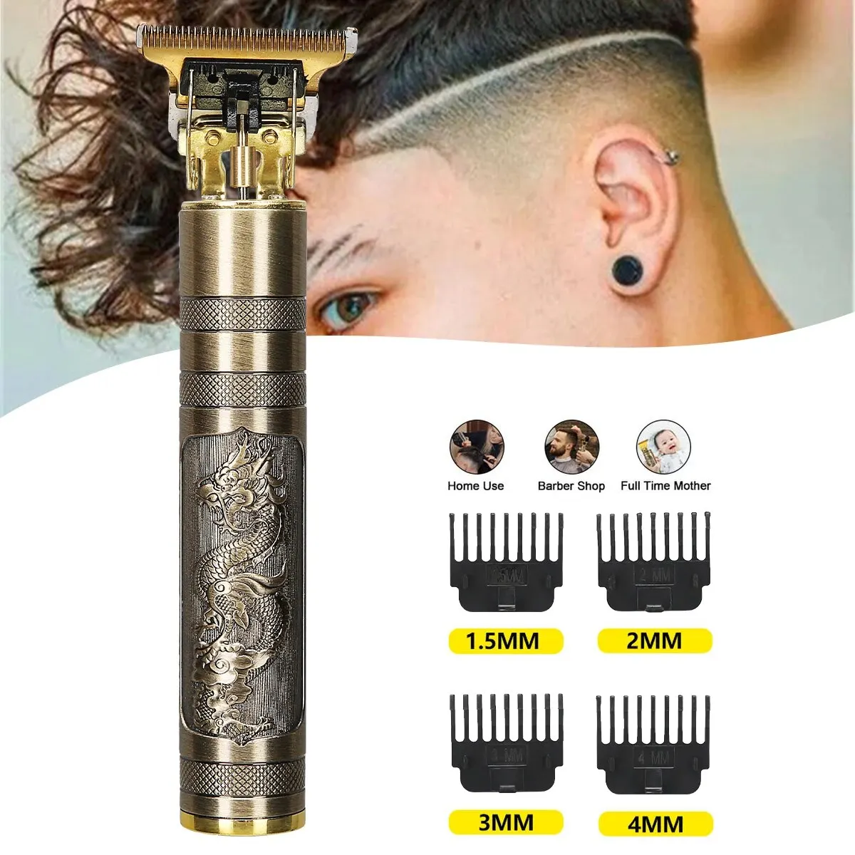 Profissional-barbeiro-cabelo-Clipper-barbeador-el-trico-recarreg-vel ...