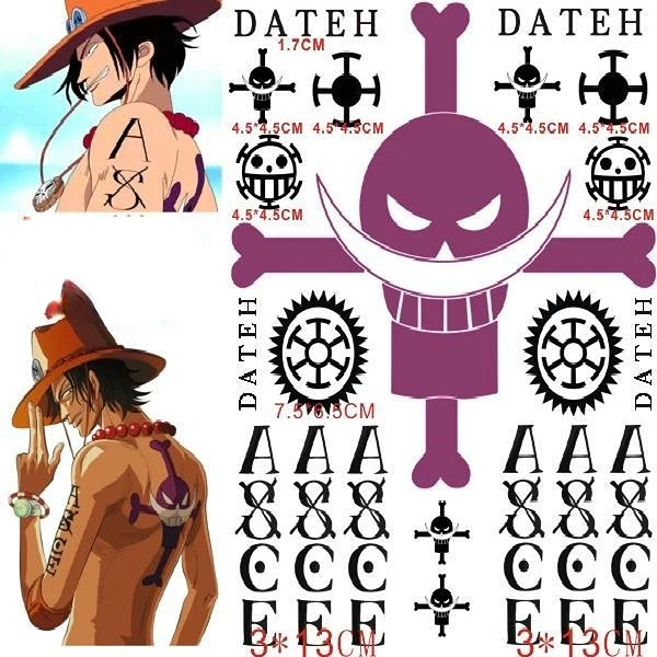 One Piece Ace Tattoo Back