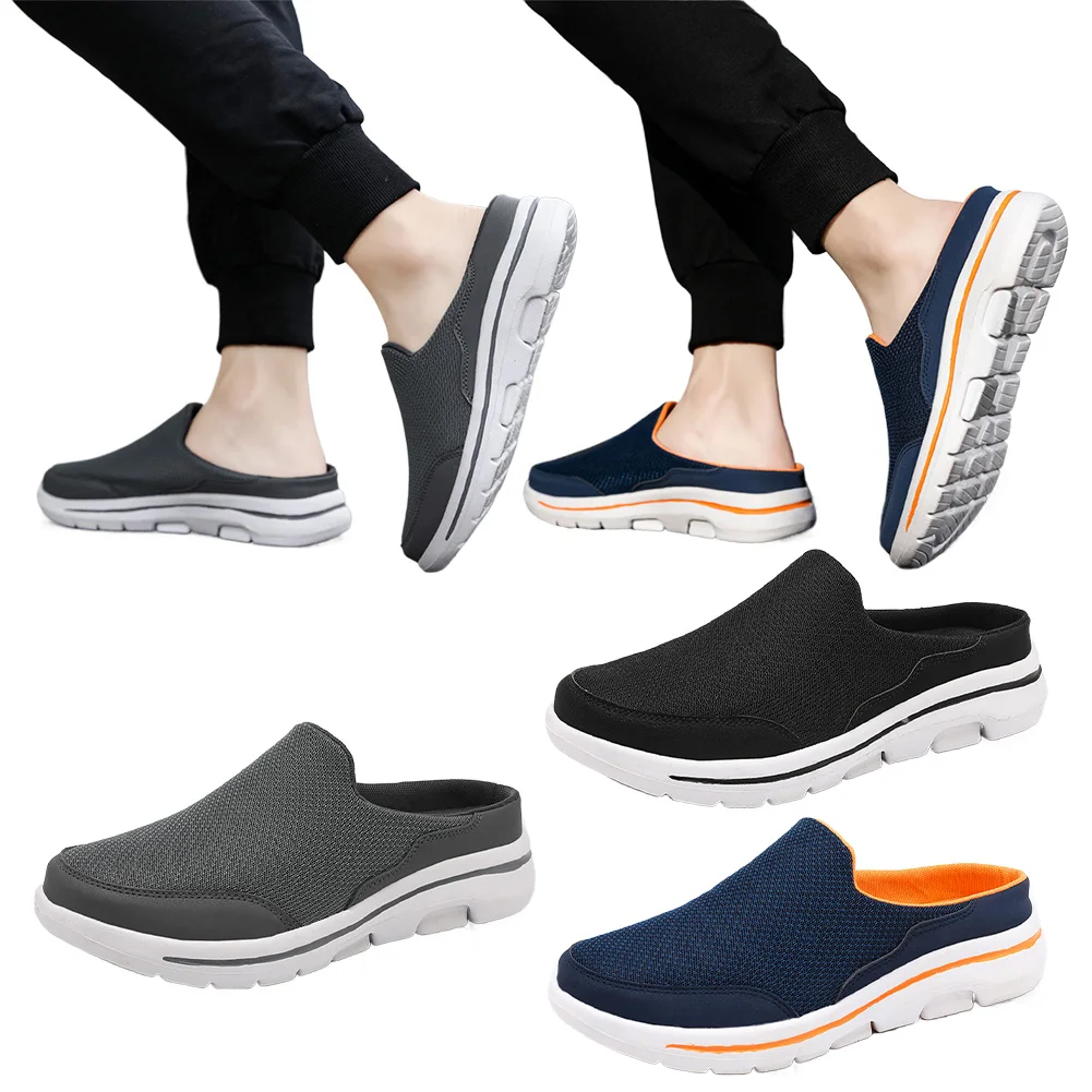 Mens-Walking-Shoes-Breathable-Walking-Mules-Sneakers-Open-Back-Closed ...