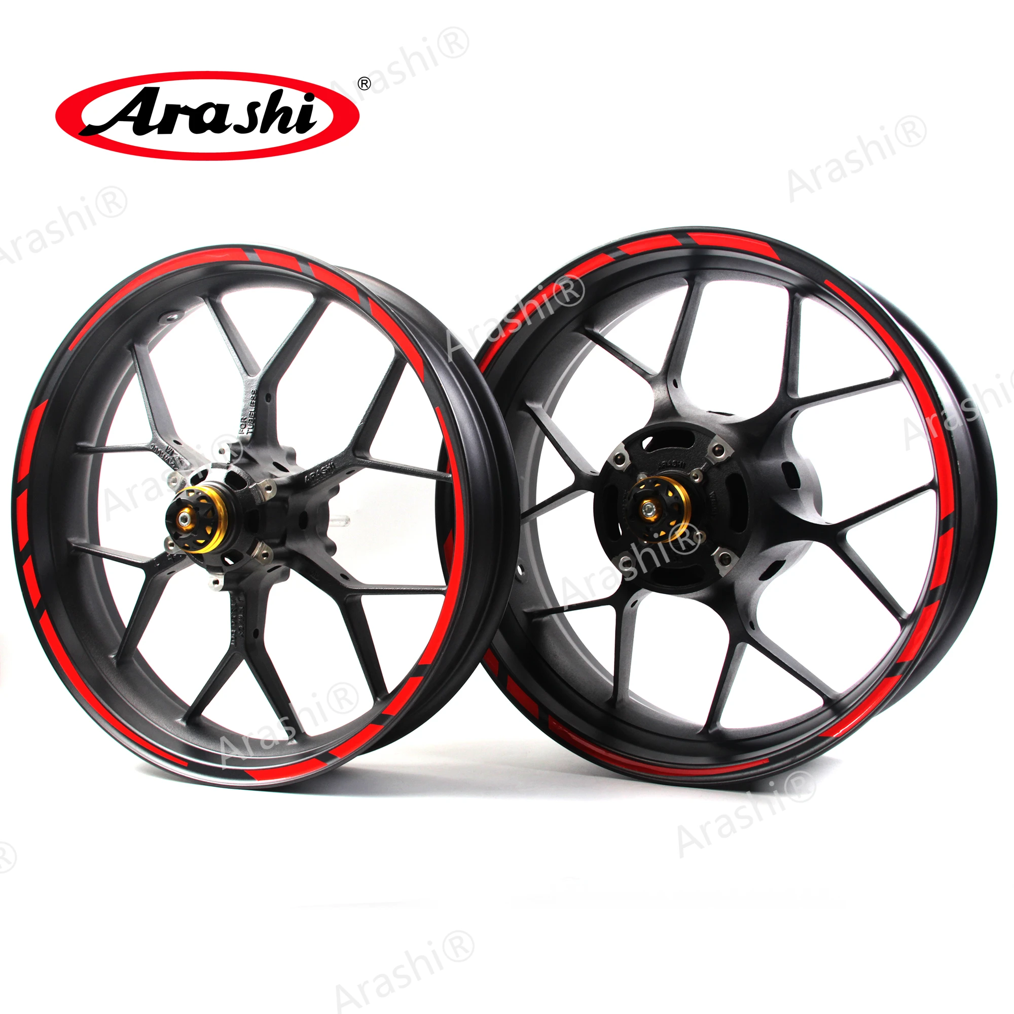 Motorcycle Universal Front Rear Wheel Rim Sticker Decals Wateroroof ...