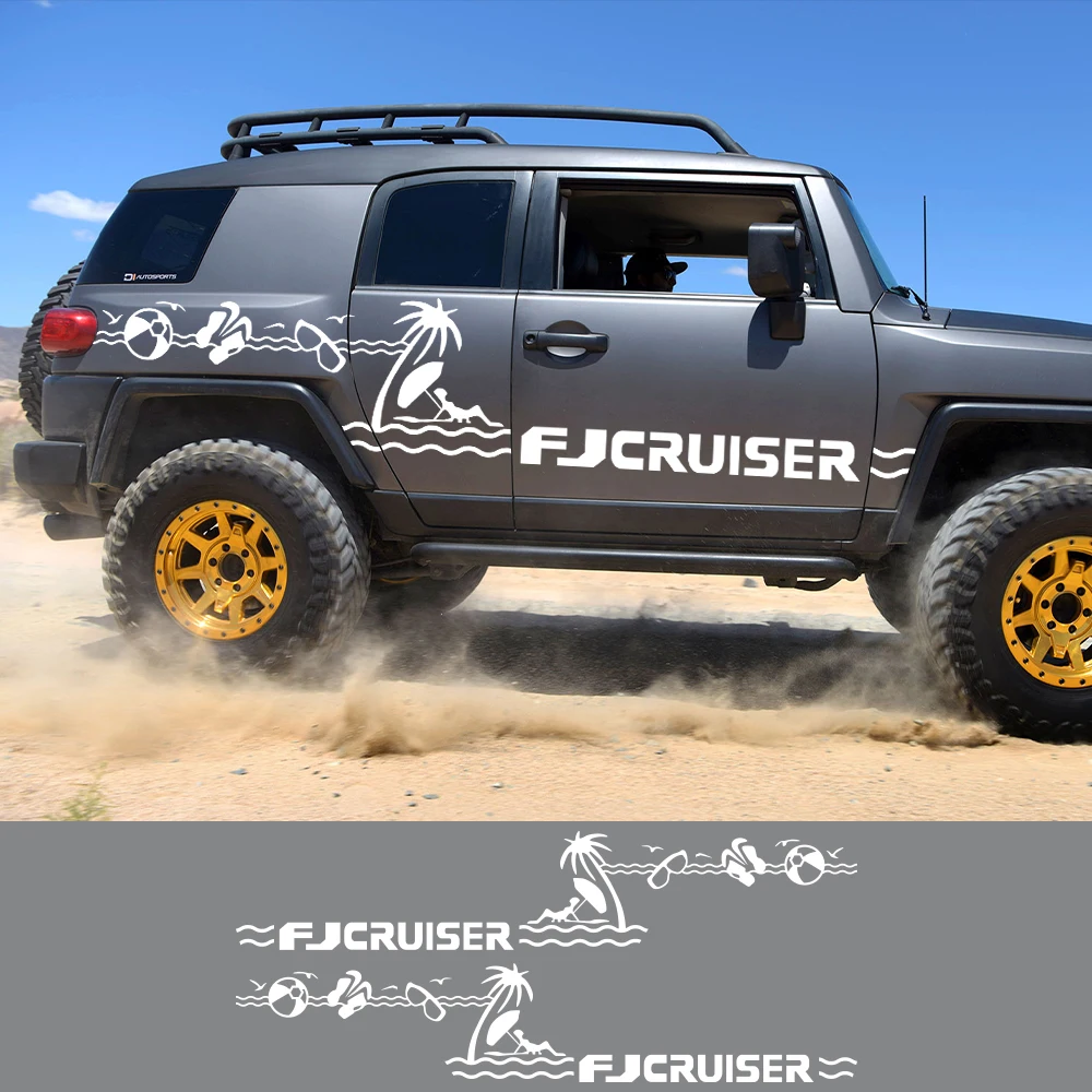 Car-Stickers-For-Toyota-FJ-Cruiser-Graphics-Beach-Coconut-Tree-Gull ...