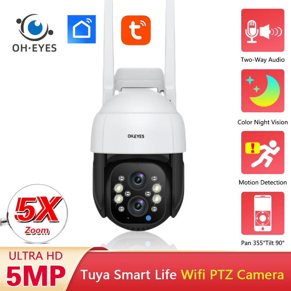 Tuya-Dual-Lens-5MP-Wifi-Mini-PTZ-IP-Camera-Outdoor-Waterproof-Auto ...