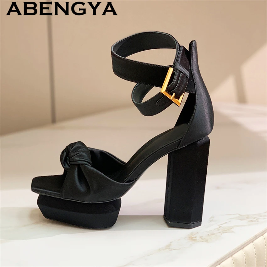 New Thick Increas Height Chunky High Heel Platform Sandals Women Super ...