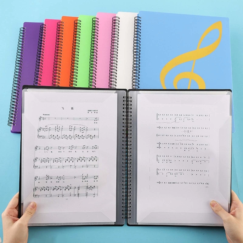 A4-Music-Binder-Sheet-Music-Folder-Spiral-Bound-File-Document-Folder-40 ...