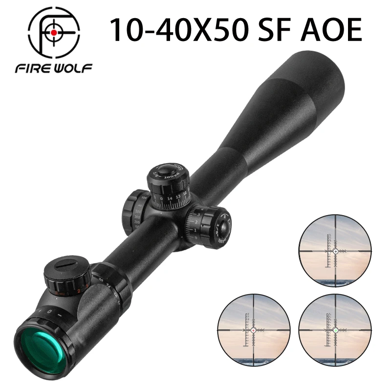 FIRW WOLF 10 40x50 Long Range Riflescope Side Wheel Parallax Optic ...
