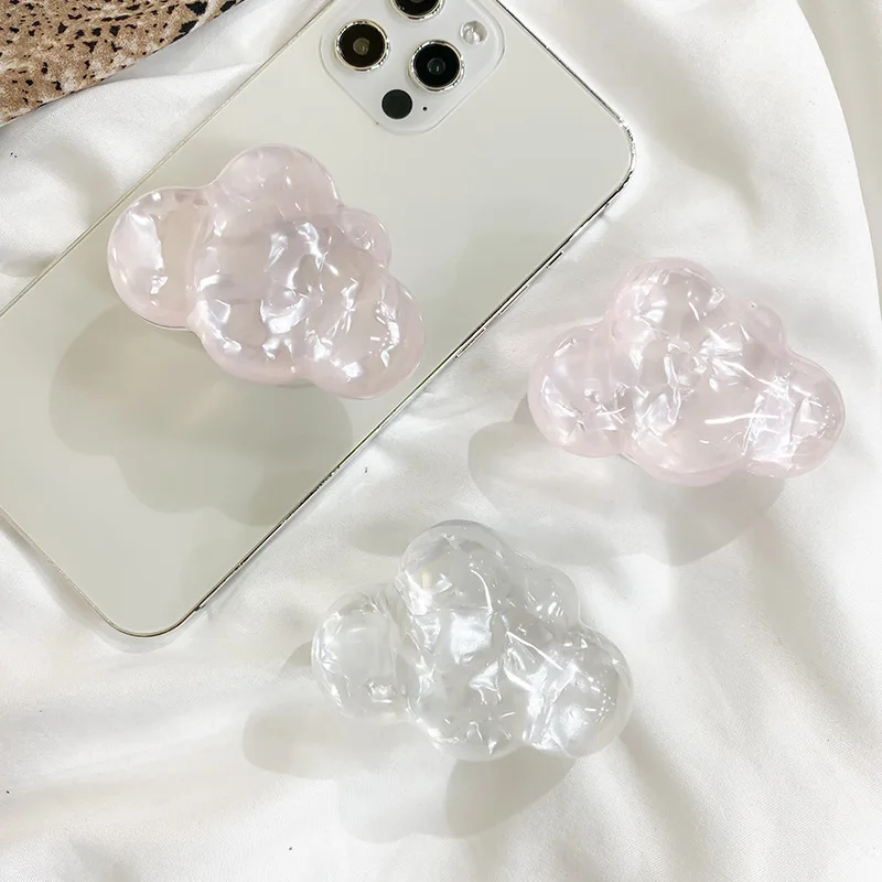 Transparent-Crystal-Cloud-Phone-Holder-Creative-Simple-Cute-Foldable ...