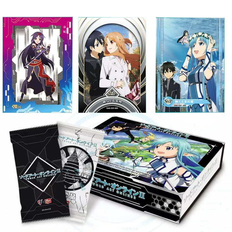SAO-Sword-Art-Online-Kirigaya-Kazuto-Yuuki-Asuna-Collection-Cards-Child ...
