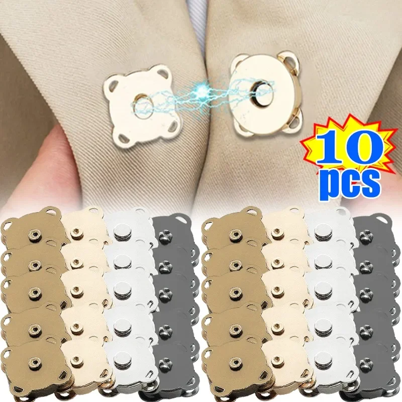 10pcs-Sew-on-Metal-Magnet-Buckle-14-18mm-Snap-Fasteners-Buttons-Kits ...