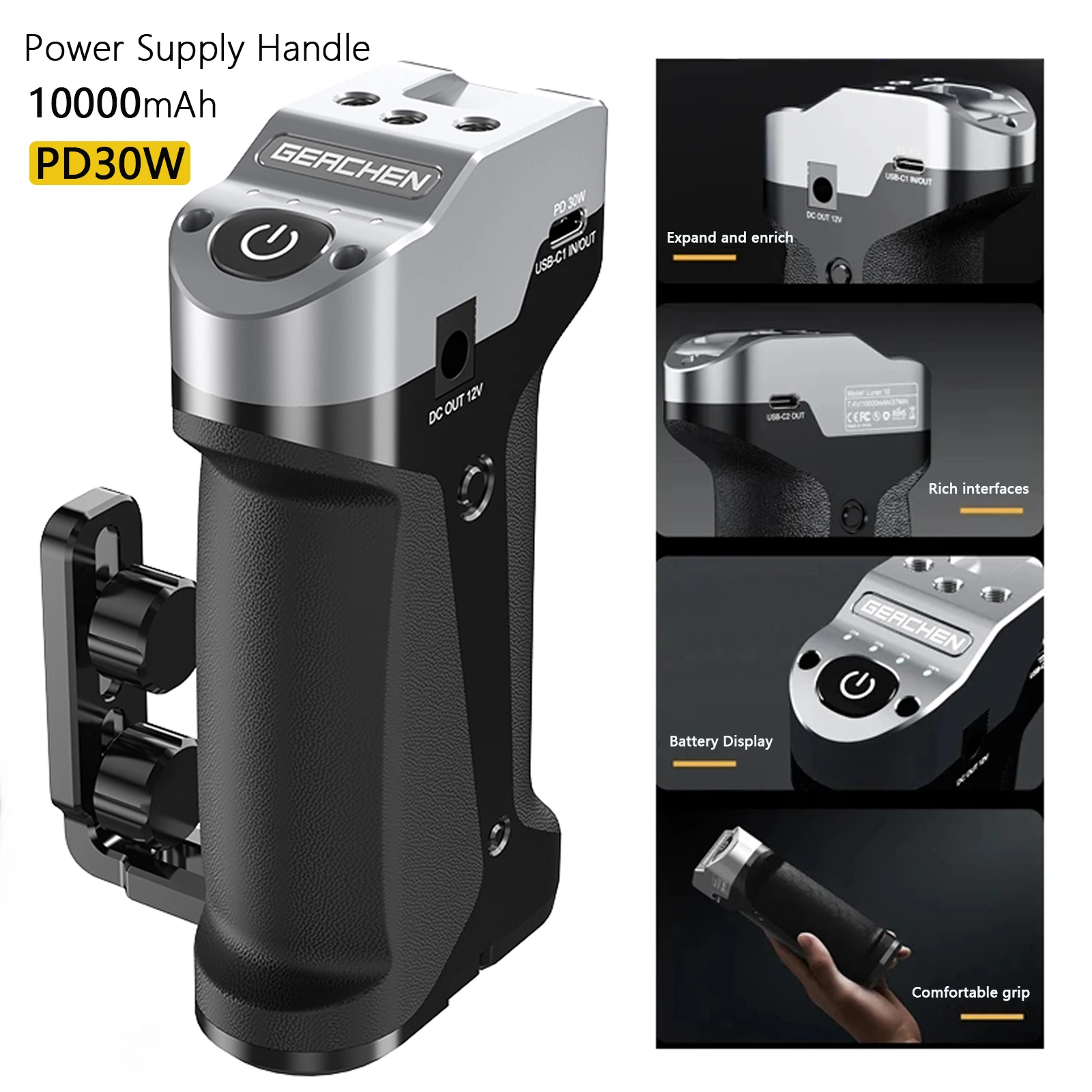 Universal-Battery-Handle-Outdoors-Power-Bank-USB-C-In-Output-For-Sony ...