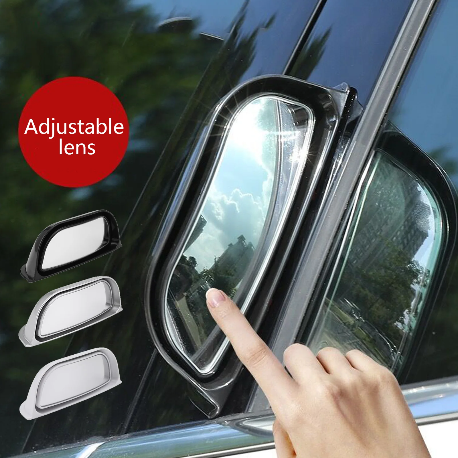 Universal Car Rear View Mirror Wide-angle Blind Spot Mirror B Pillar ...