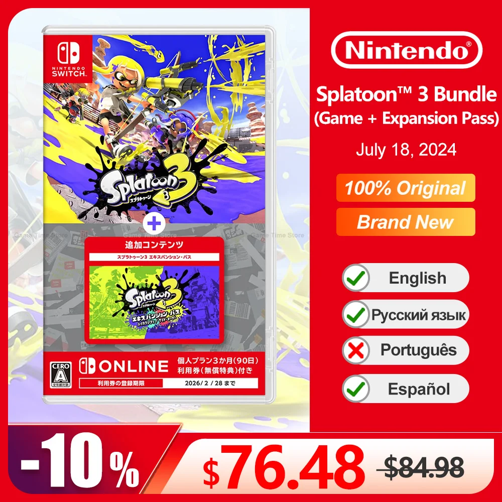 Splatoon-3-Bundle-Game-Expansion-Pass-jogos-de-Nintendo-Switch-100-Novo ...