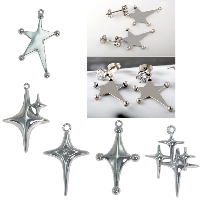 Flat-Star-Pendants-Jewellery-Accessory-Mini-Star-Shape-Charm-DIY ...