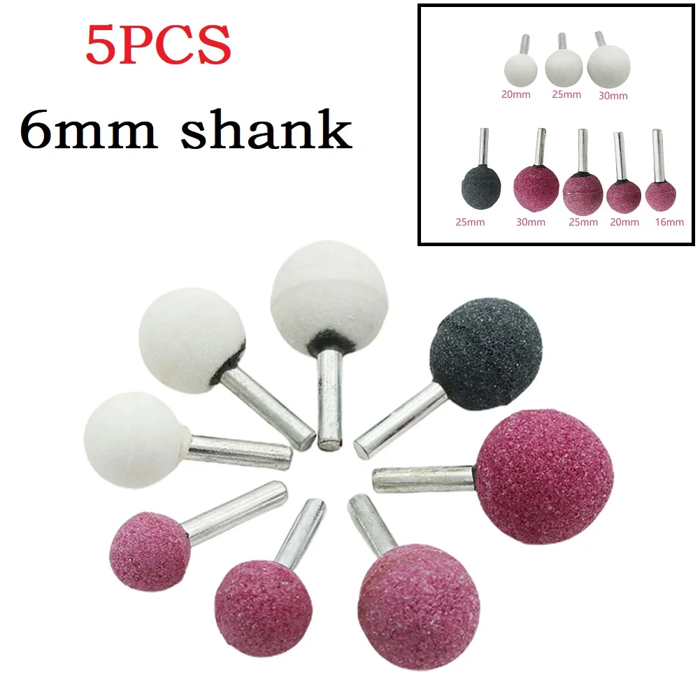 5PCS-16-20-25-30mm-Ceramic-Grinding-Head-Diamond-Round-Ball-Burr-Drill ...