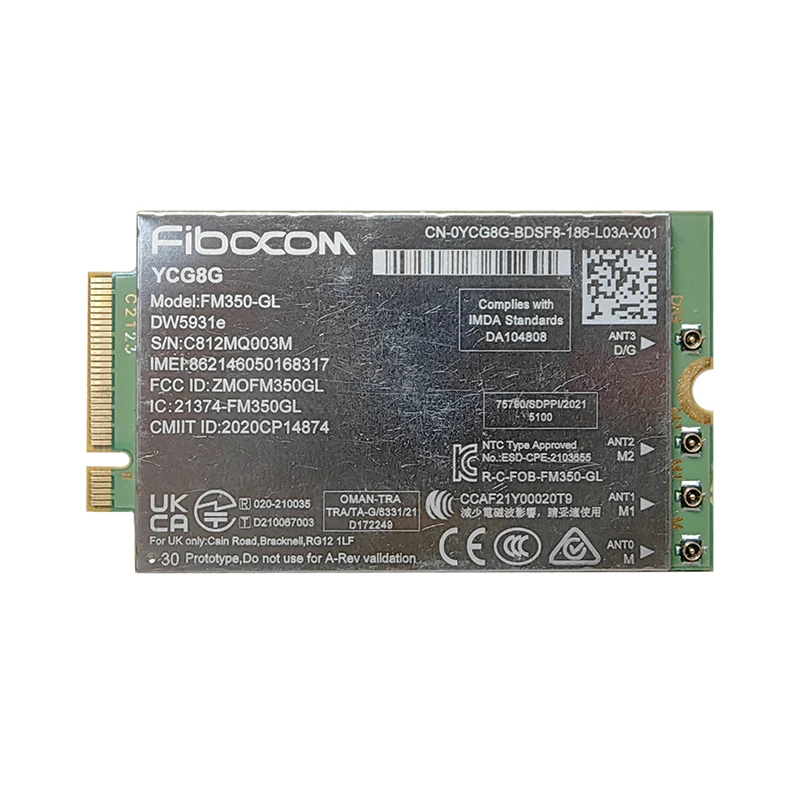 Fibocom FM350-GL DW5931e 5G M.2 Module For Dell Latitude 5531 9330 3571 ...