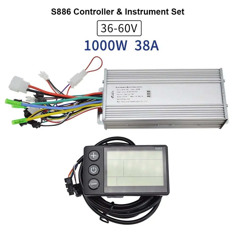 36V-60V-1000W-Motor-Brushless-Controller-S866-LCD-Instrument-Electric ...