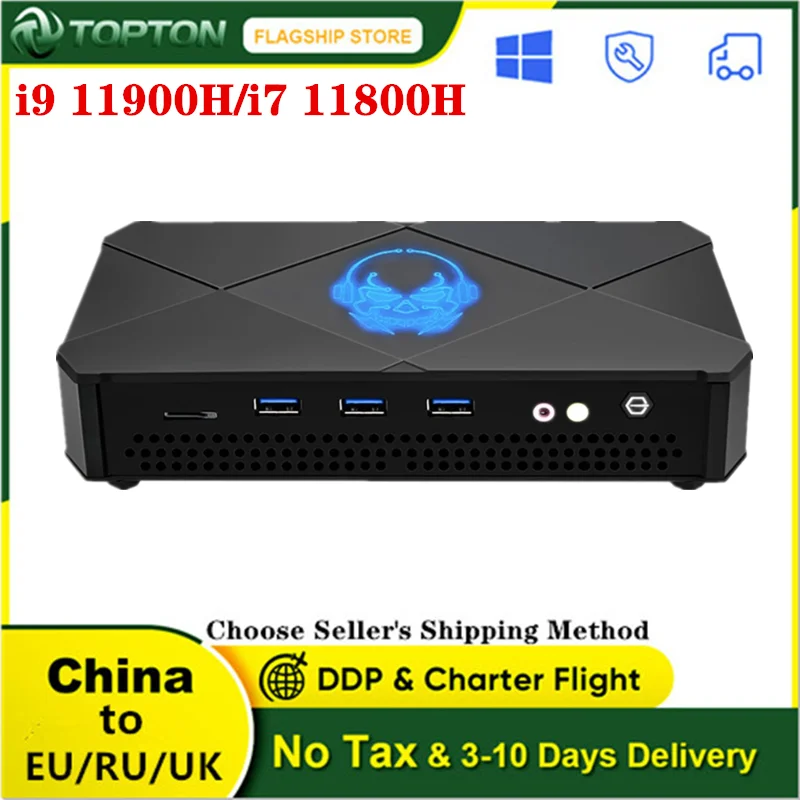 2022 Topton Gaming Mini Pc Nuc Intel Core I9 11900h I7 11800h Desktop Computer Ddr4 Dual M.2 ...