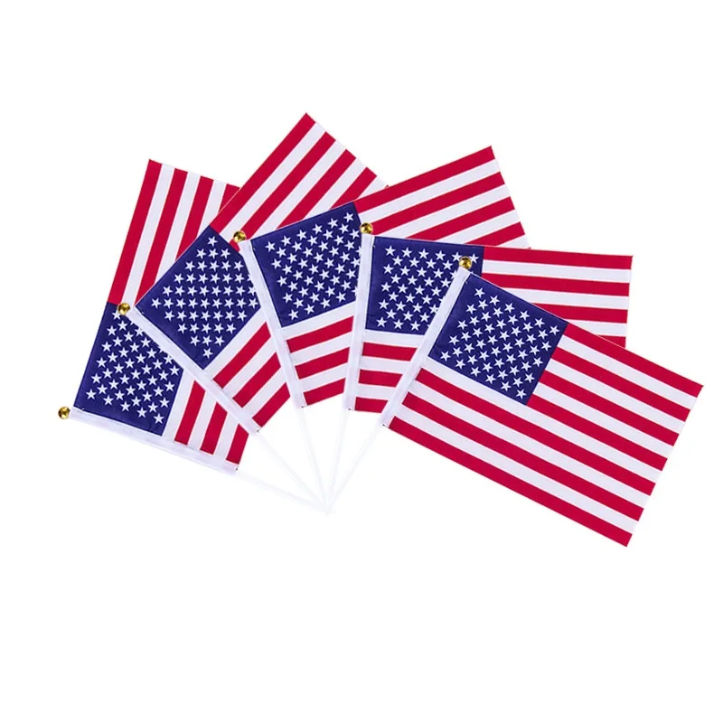 International Parade Cheering Banners 5Pcs American USA Flag World Hand ...