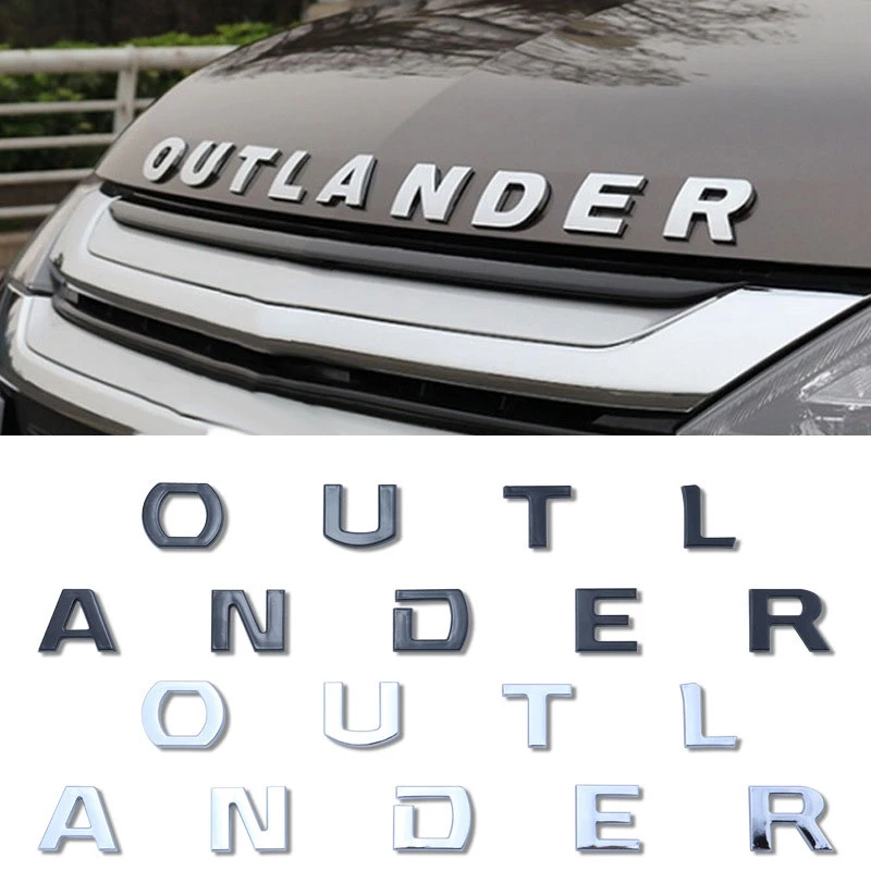 Car Sticker Front Grille Emblem for MITSUBISHI OUTLANDER hood logo ...