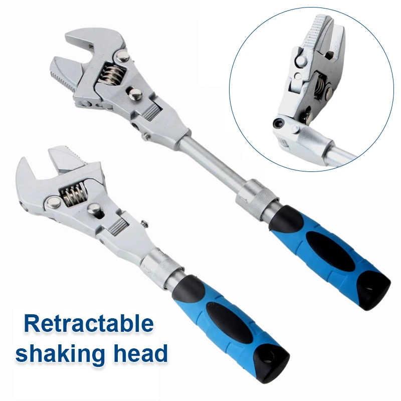 10 Inch 5 In 1 Adjustable Torque Wrench Ratchet 180 Degree Folding ...