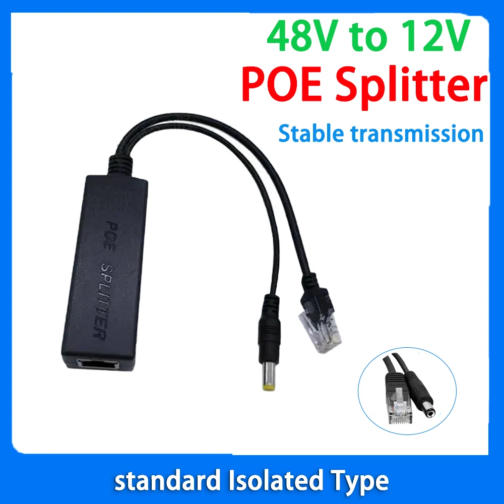 POE-Splitter-48V-To-12V-CCTV-Camera-Connectors-Adapter-Cable-Injector ...