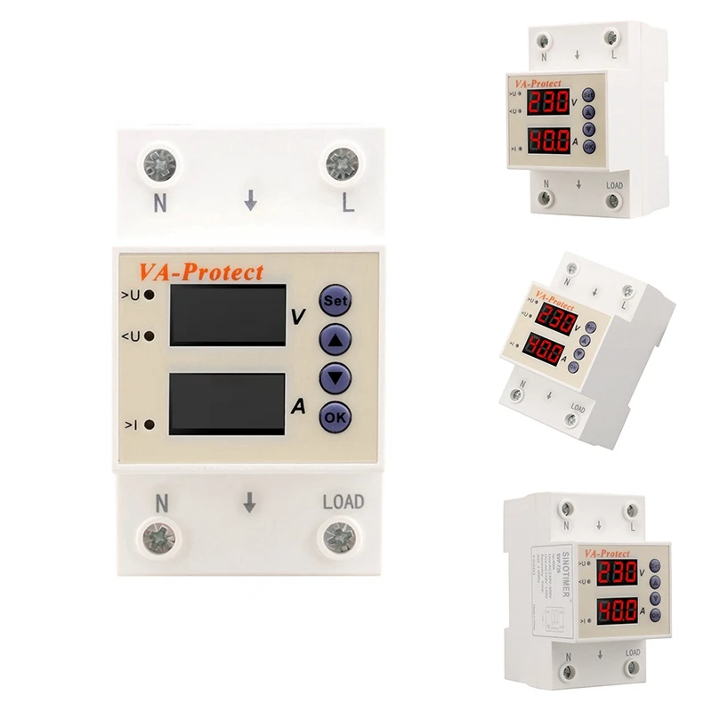 SINOTIMER-63A-Din-Rail-Adjustable-Over-Voltage-And-Under-Voltage ...