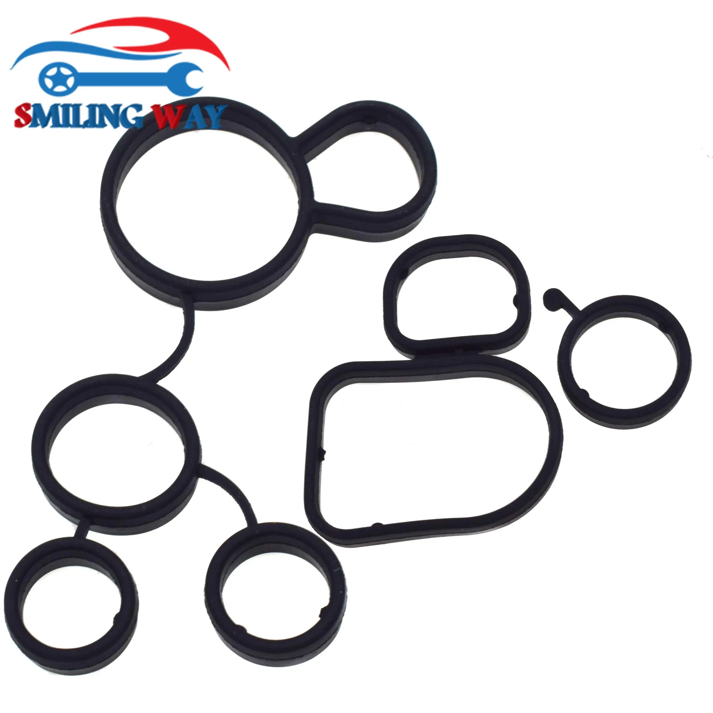 엔진 오일 쿨러 또는 오일 필터 하우징 개스킷 씰, 아우디 VW 비틀 골프 제타 래빗 TT 콰트로 2.5L, 07K117070 ...