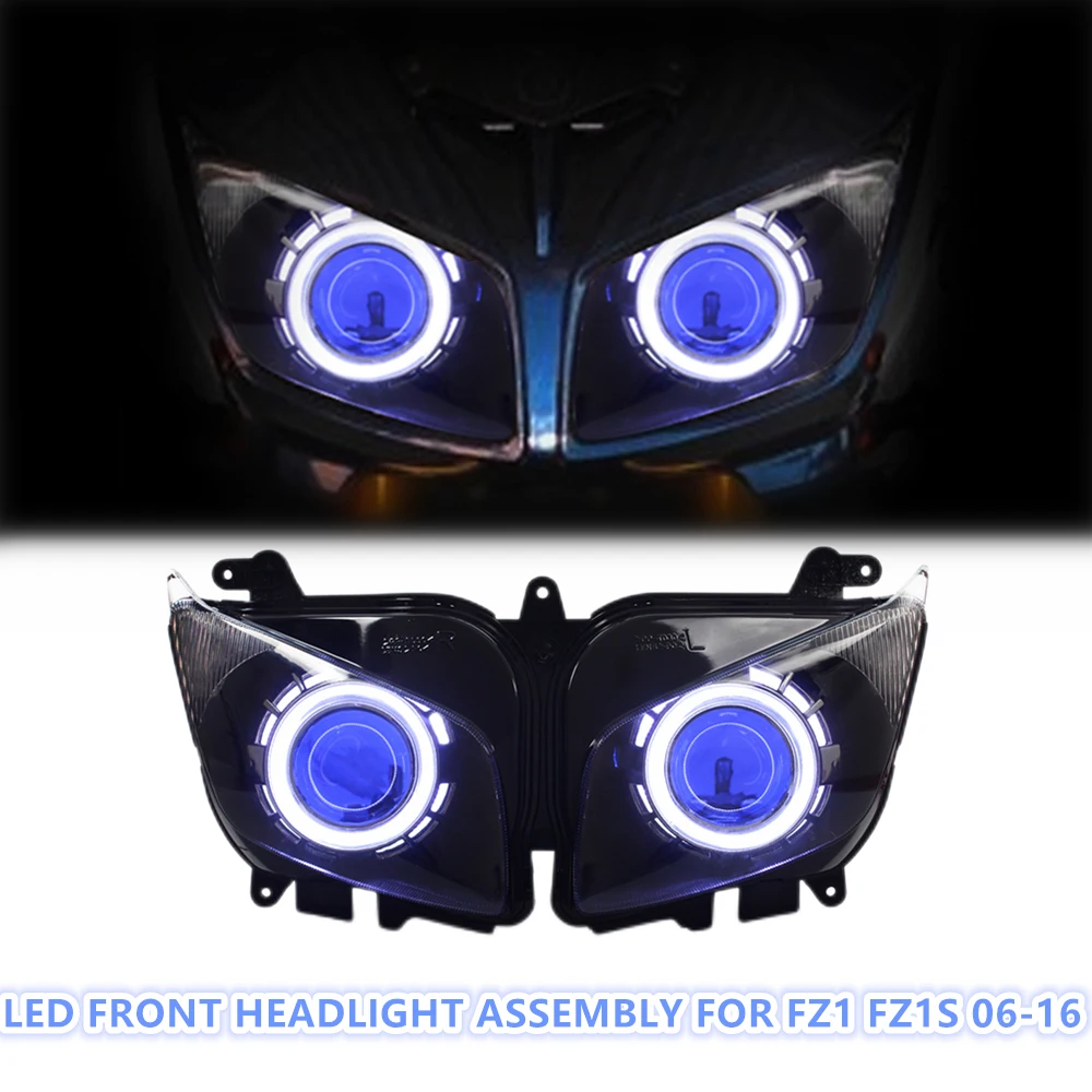 Conjunto de faros delanteros LED KT para motocicleta, faro delantero ...