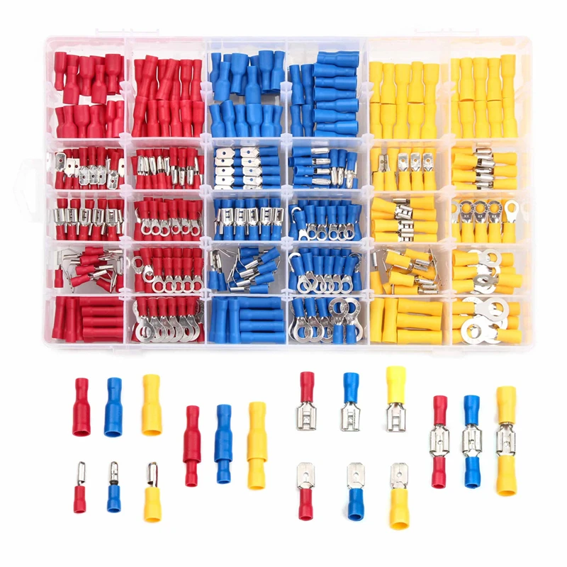 Box-Insulated-Male-Female-Spade-Terminals-Cable-Connectors-Electrical ...