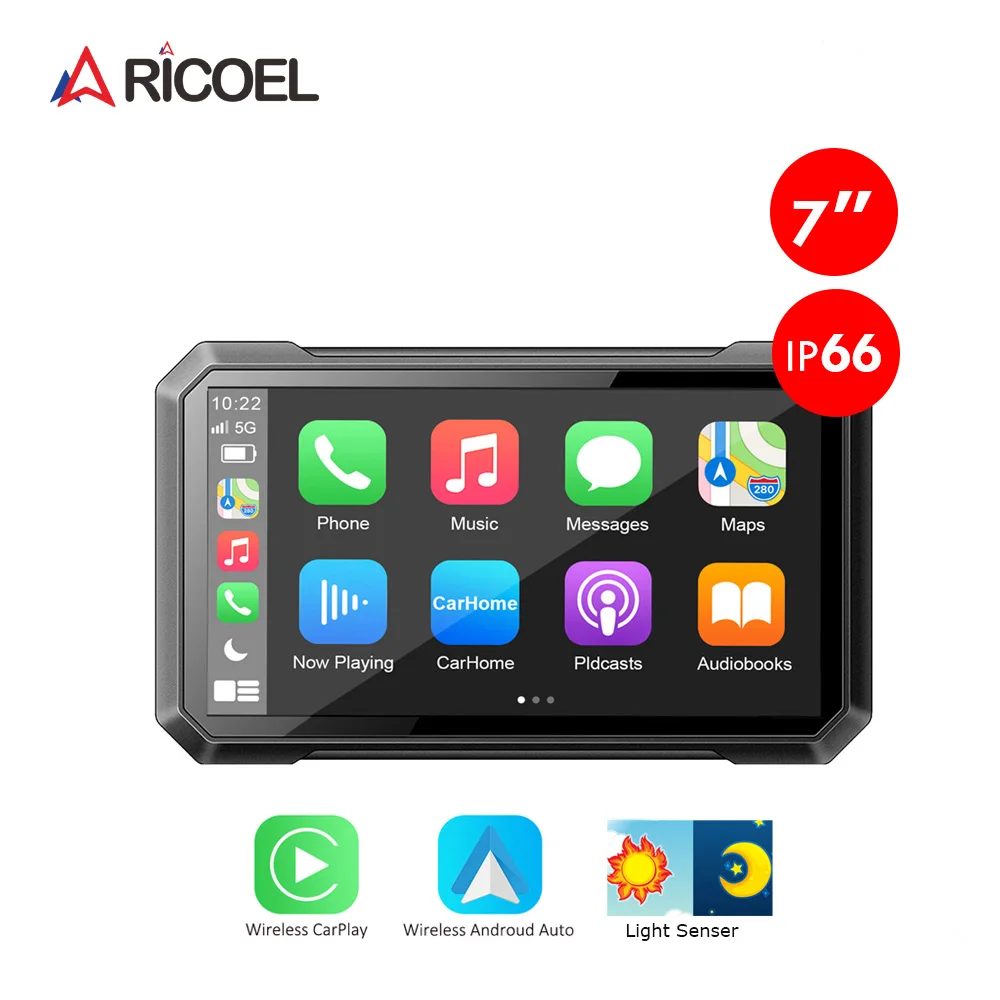 RICOEL C7 7-inch Motorcycle Special Navigator IPX6 Waterproof ...
