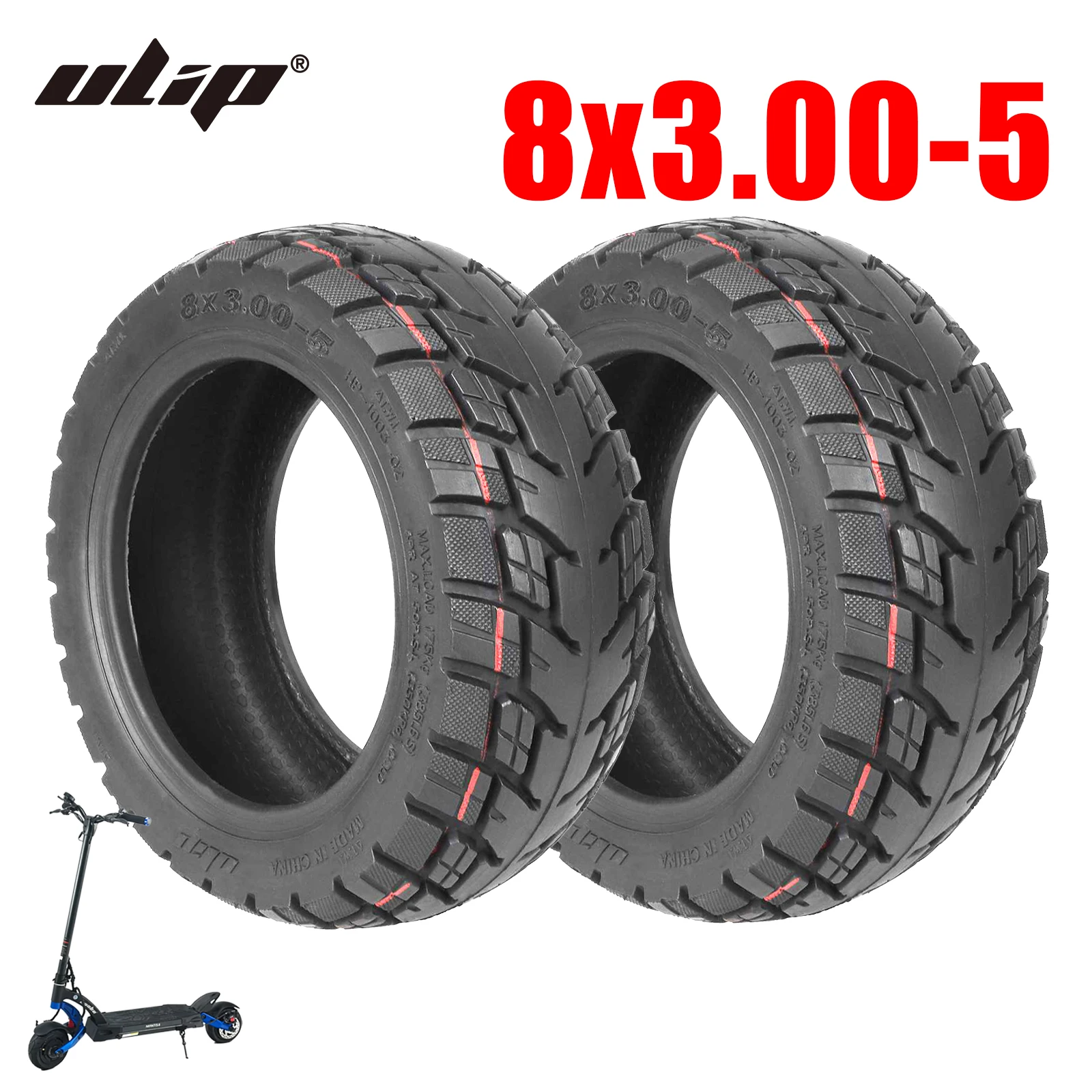 Ulip-8-Inch-8x3-00-5-Off-raod-Tubeless-Tires-For-Kaabo-Mantis-8-and ...