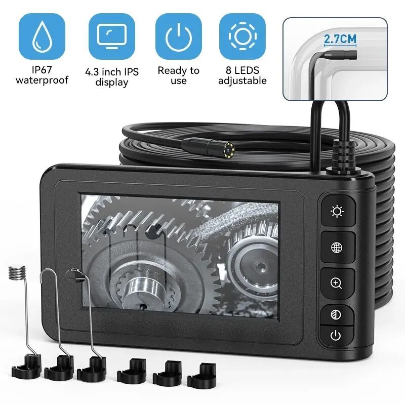 Industrial-Endoscope-Inspection-Camera-with-Screen-IP67-Waterproof-8MM ...