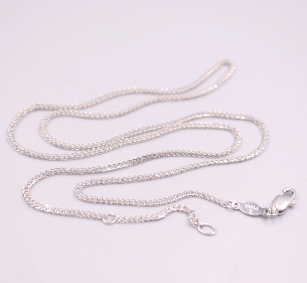 Real-PT950-Pure-Platinum-950-Chain-Women-Lucky-1mm-Wheat-Adjust ...