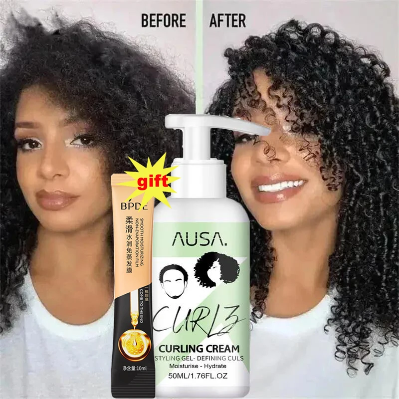 Hair-Curling-Cream-Anti-Frizz-Bouncy-Resilient-Enhancer-Styling-Lotion ...