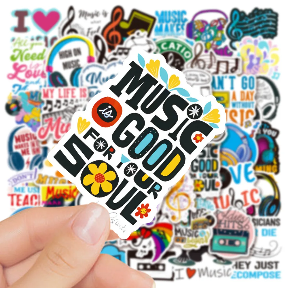 10-30-50pcs-Cute-Motivational-Music-Notes-Stickers-Inspirational ...