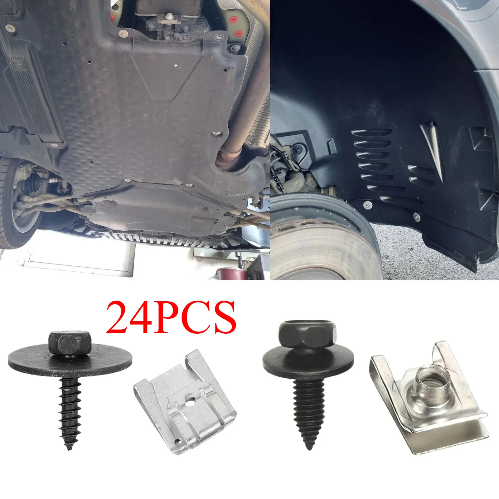 24PCS Fender Liner Screw Bolt Car Engine Undertray Fixing Clips Under ...