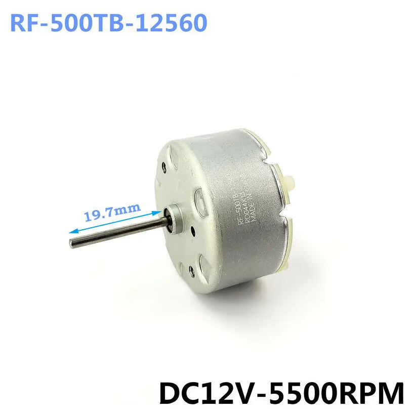Mabuchi RF-500TB-12560 Round Motor DC 5V 6V 7V 8V 9V 12V 5500RPM 20mm ...