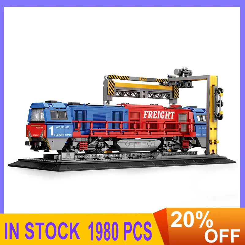 City-Trains-MOC-66021-G2000-European-Freight-Train-Model-1980PCS-Building-Blocks-Brick-Toys-for ...
