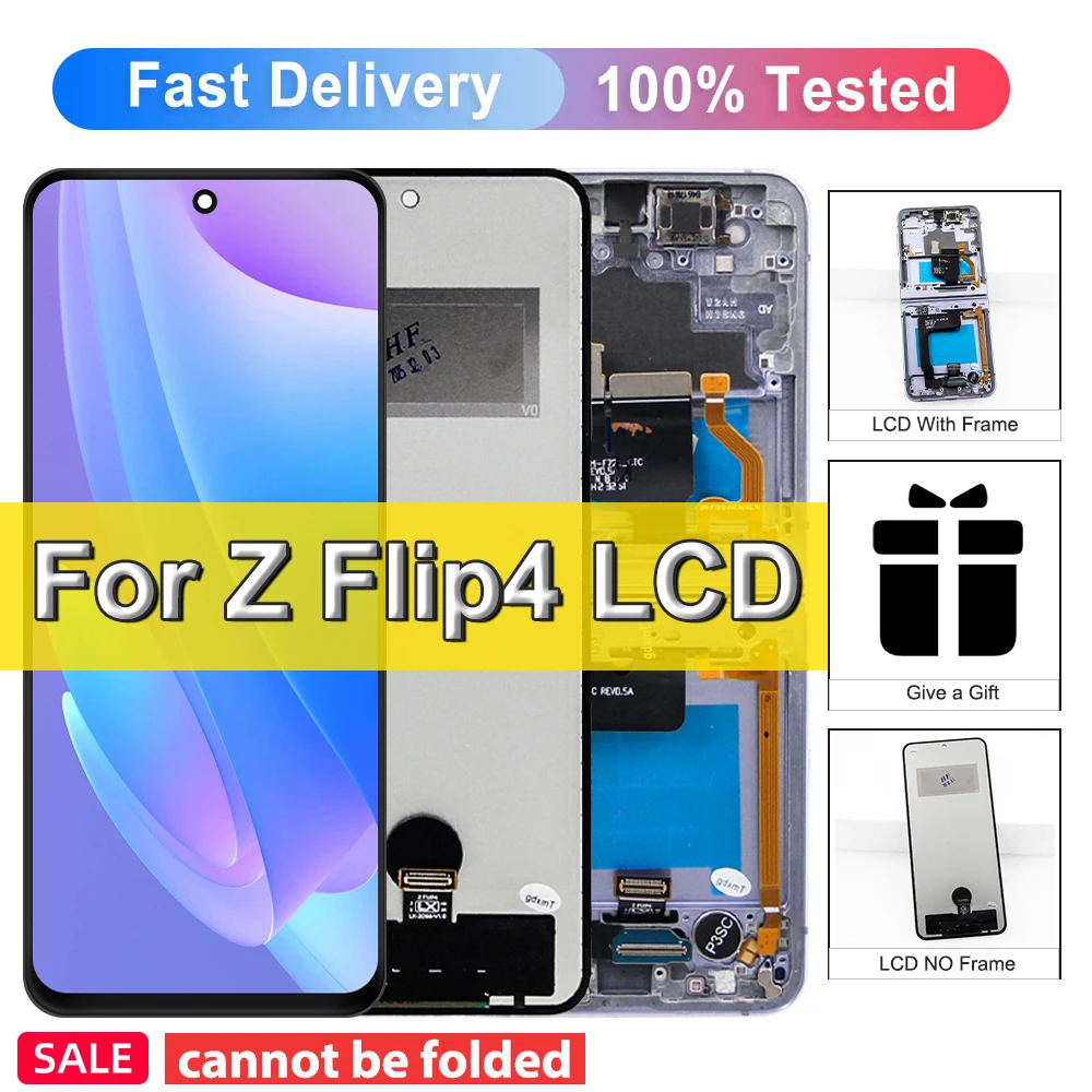 TFT Flip4 For Samsung Z Flip 4 SM-F721 F721B LCD Display Touch Screen ...